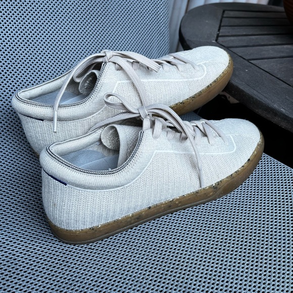 Rothy's | Shoes | Rothys Vanilla Knit Fabric And Gum Sole Tie Up ...